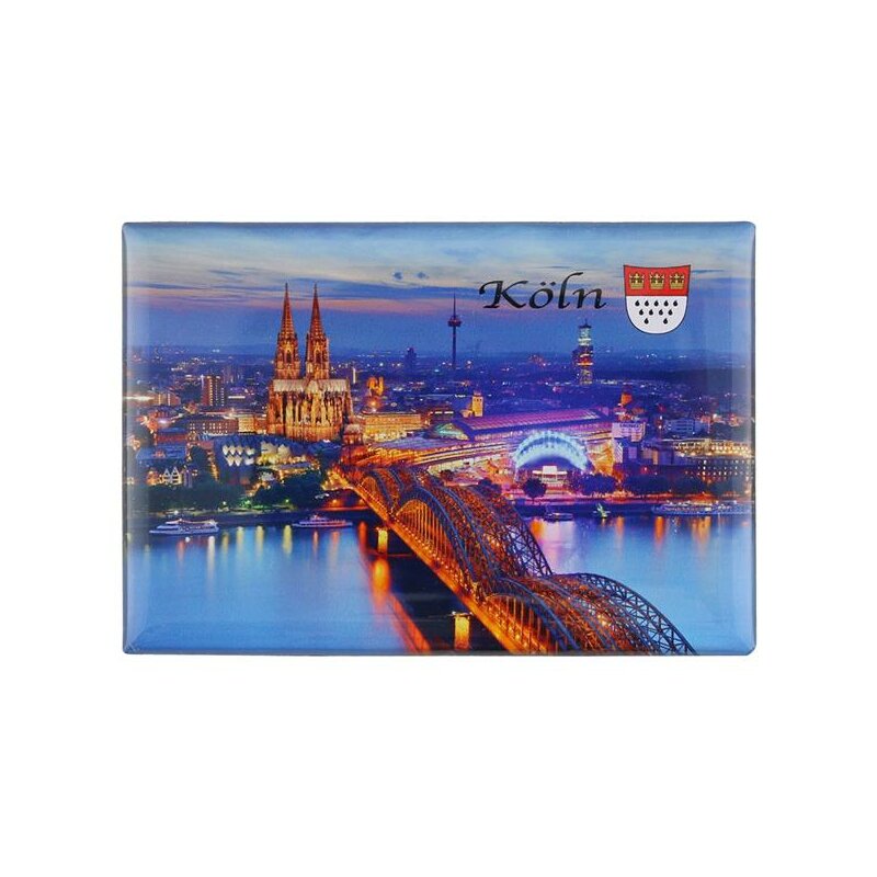 Großes Epoxy Foto Magnet Deluxe Köln Fotomagnet Cologne am Rhein Germ