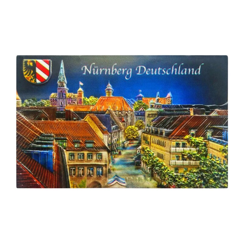 Nürnberg by Night Polyresin Magnet Franken Germany Deutschland Kühlsc