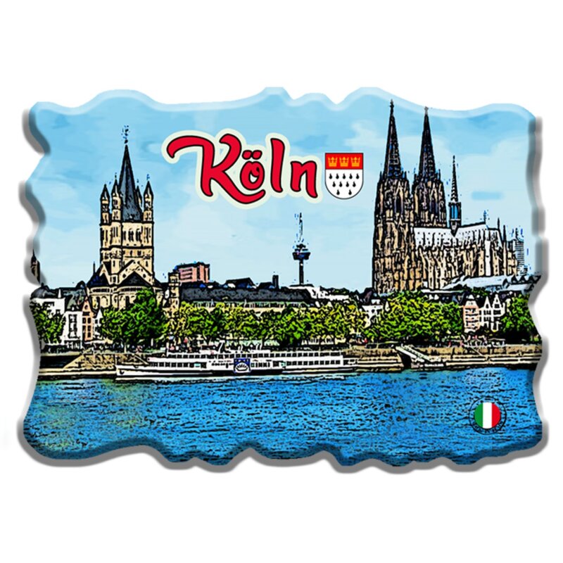 Polyresin Magnet Kühlschrank - Made in Italy - Germany - Köln - SOUVE