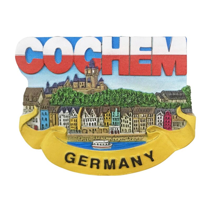 Magnet Polyresin Cochem Germany - SOUVENIR BAUER